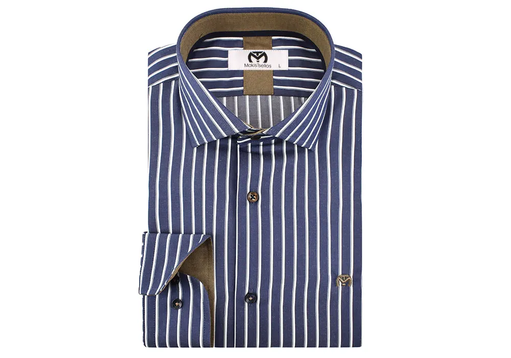 Shirt Slim Fit Makis Tselios UN247-P4040.1 Blue - Eros